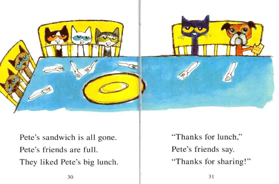 【绘本分享】《Pete The Cat Pete's Big Lunch》皮特的丰盛午餐_is