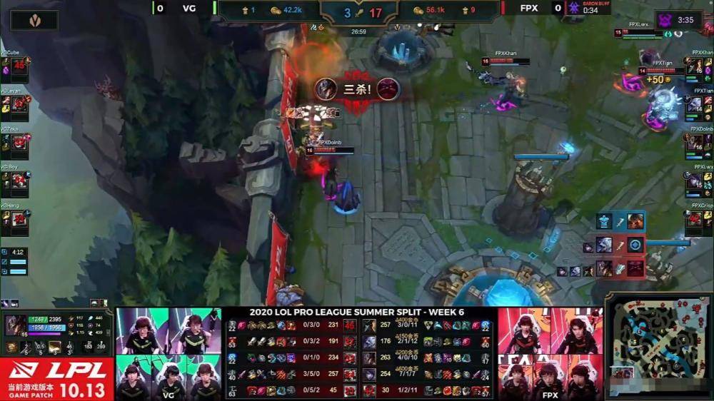 FPX经典抓下窒息碾压VG！Doinb三杀卡牌难以阻止，小乐言直接下场_问题