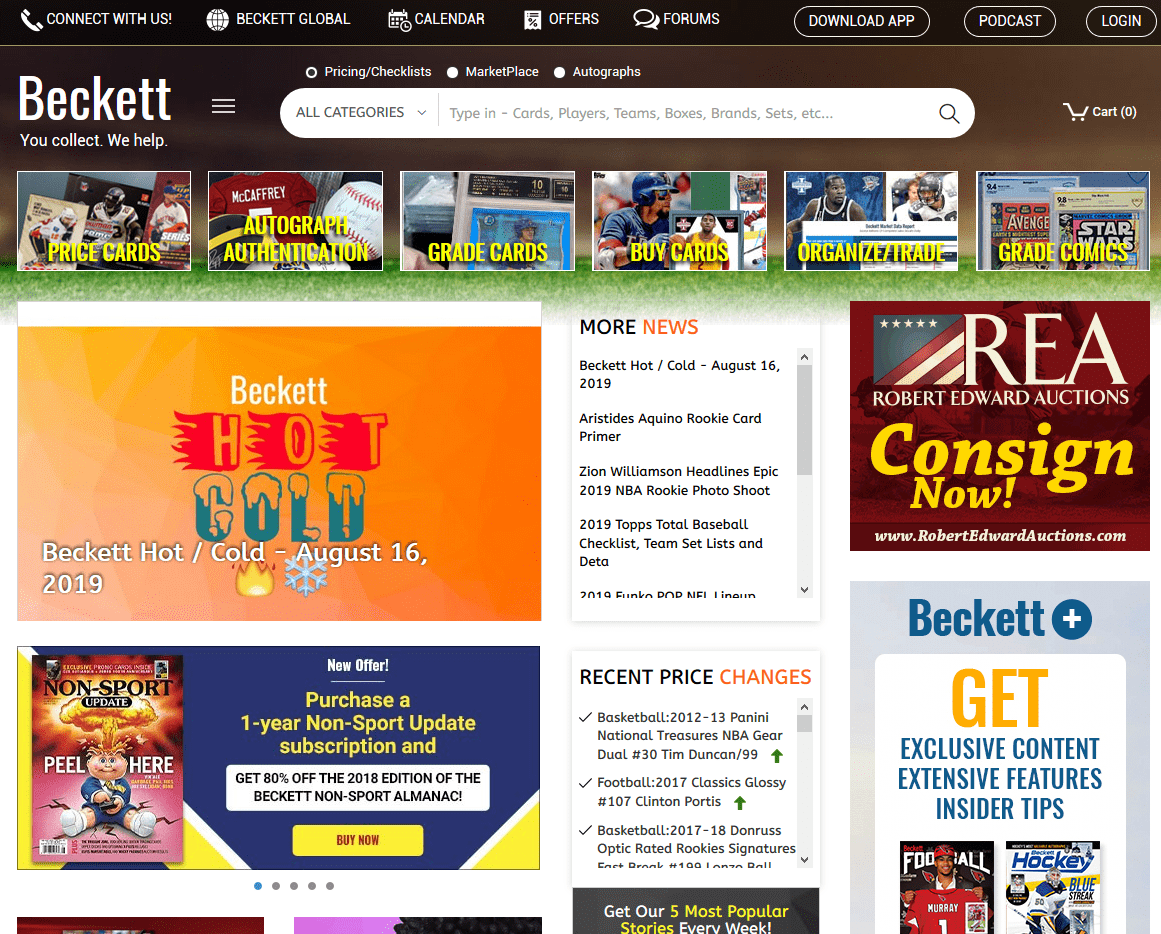 【偶藏精选】签名认证机构简介：Beckett_市场