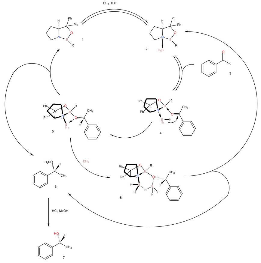 有机人名反应——Corey-Bakshi-Shibata还原反应_选择性