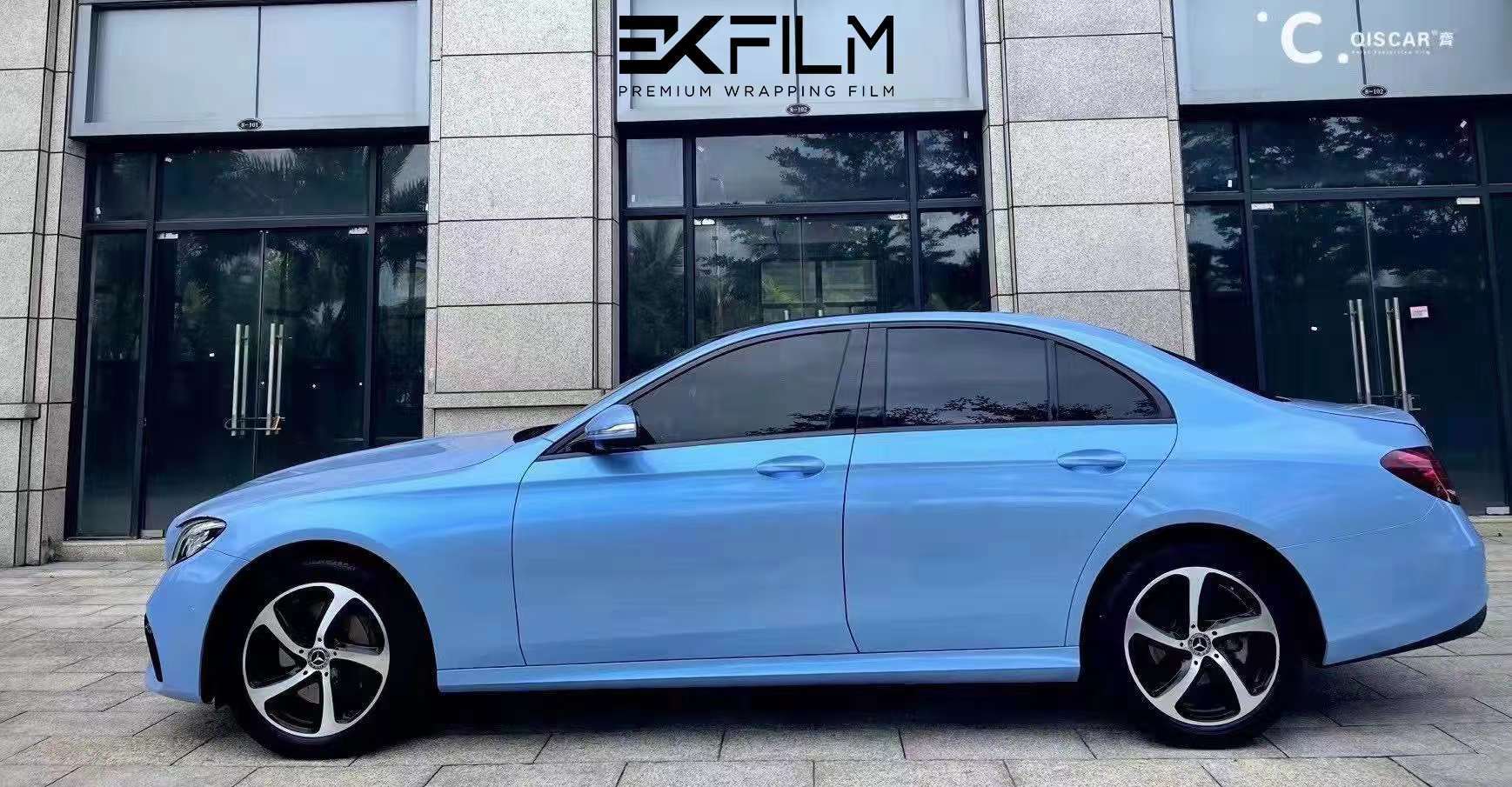 奔驰E级车身贴膜EKFILM-EK改色膜梦幻青幻蓝_搜狐汽车_搜狐网