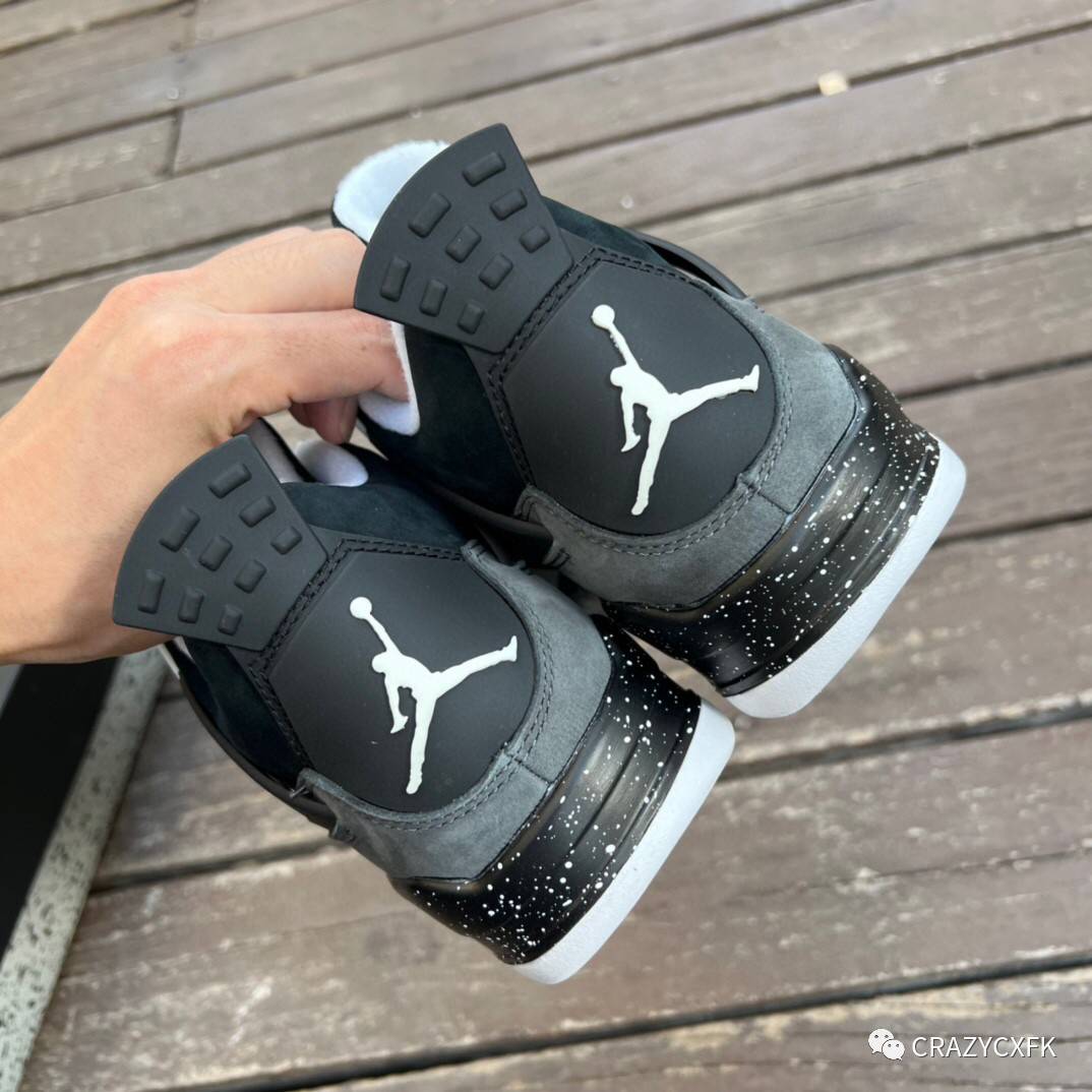 乔丹 Air Jordan 4 Fear Pack AJ4 奥利奥恐惧篮球鞋评测_装饰_麂皮_奥利奥