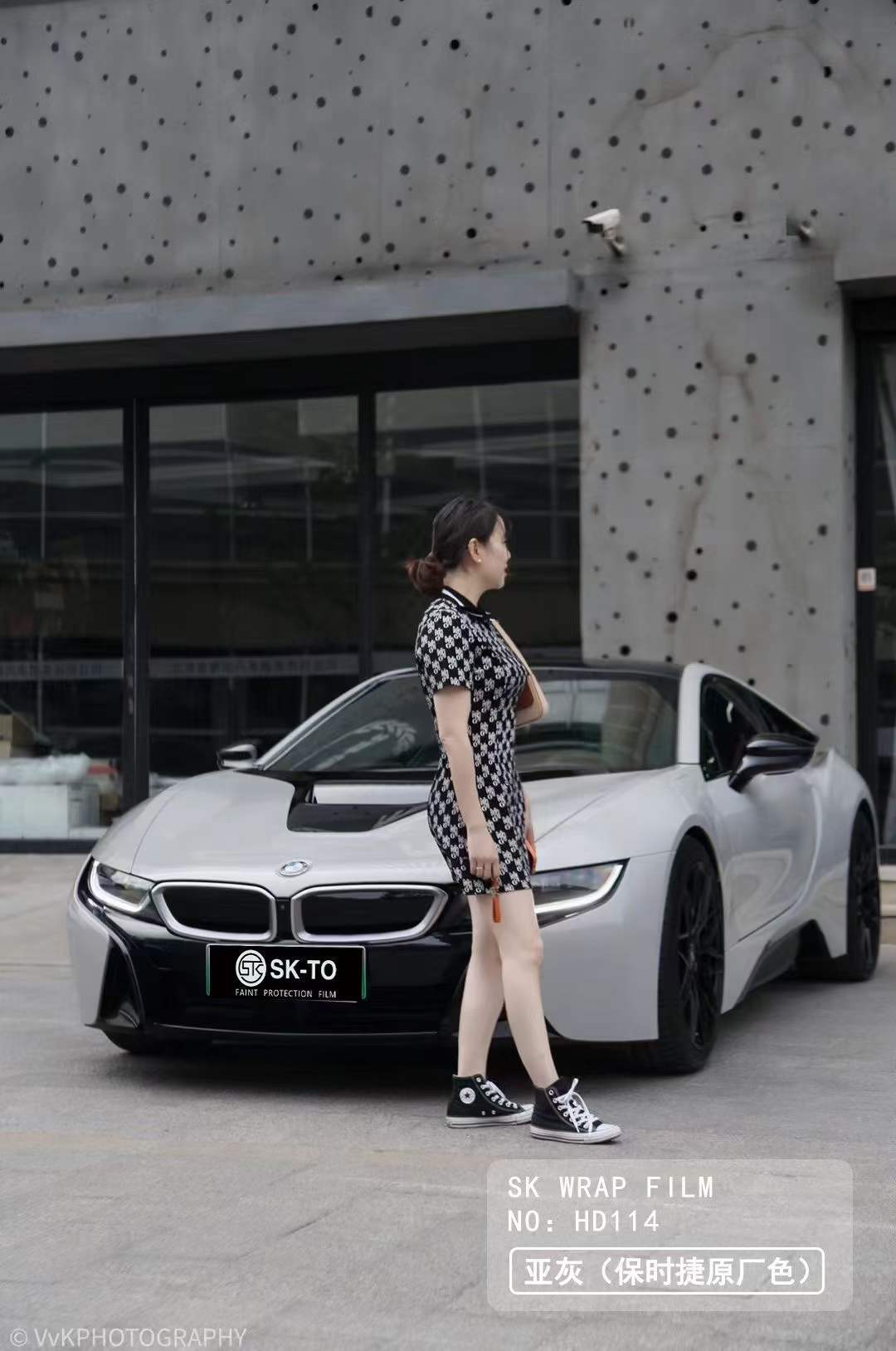 SKTO车身改色膜亚灰（保时捷原厂色）-宝马I8_搜狐汽车_搜狐网