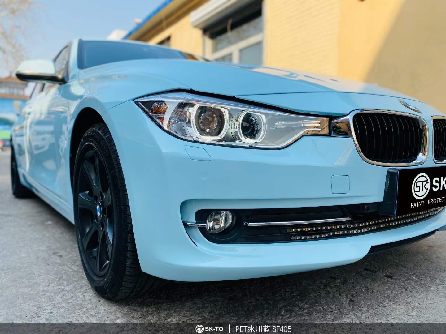 SKTO车身改色膜宝马3系PET冰川蓝_搜狐汽车_搜狐网