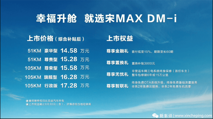 售价14.58-17.28万元 比亚迪宋MAX DM-i上市_搜狐汽车_搜狐网