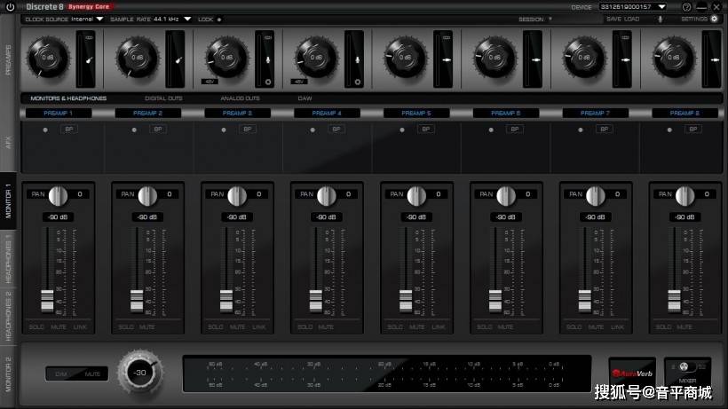 羚羊音频 Discrete 8 Synergy Core 8 路声卡简评_输出_监听_Reamp