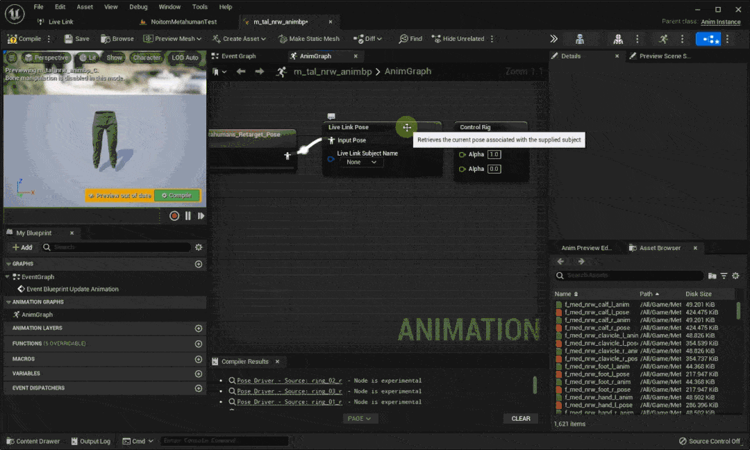 【UE5插件教程】NoitomMetahumanTest 工程使用说明_Link_Live_https