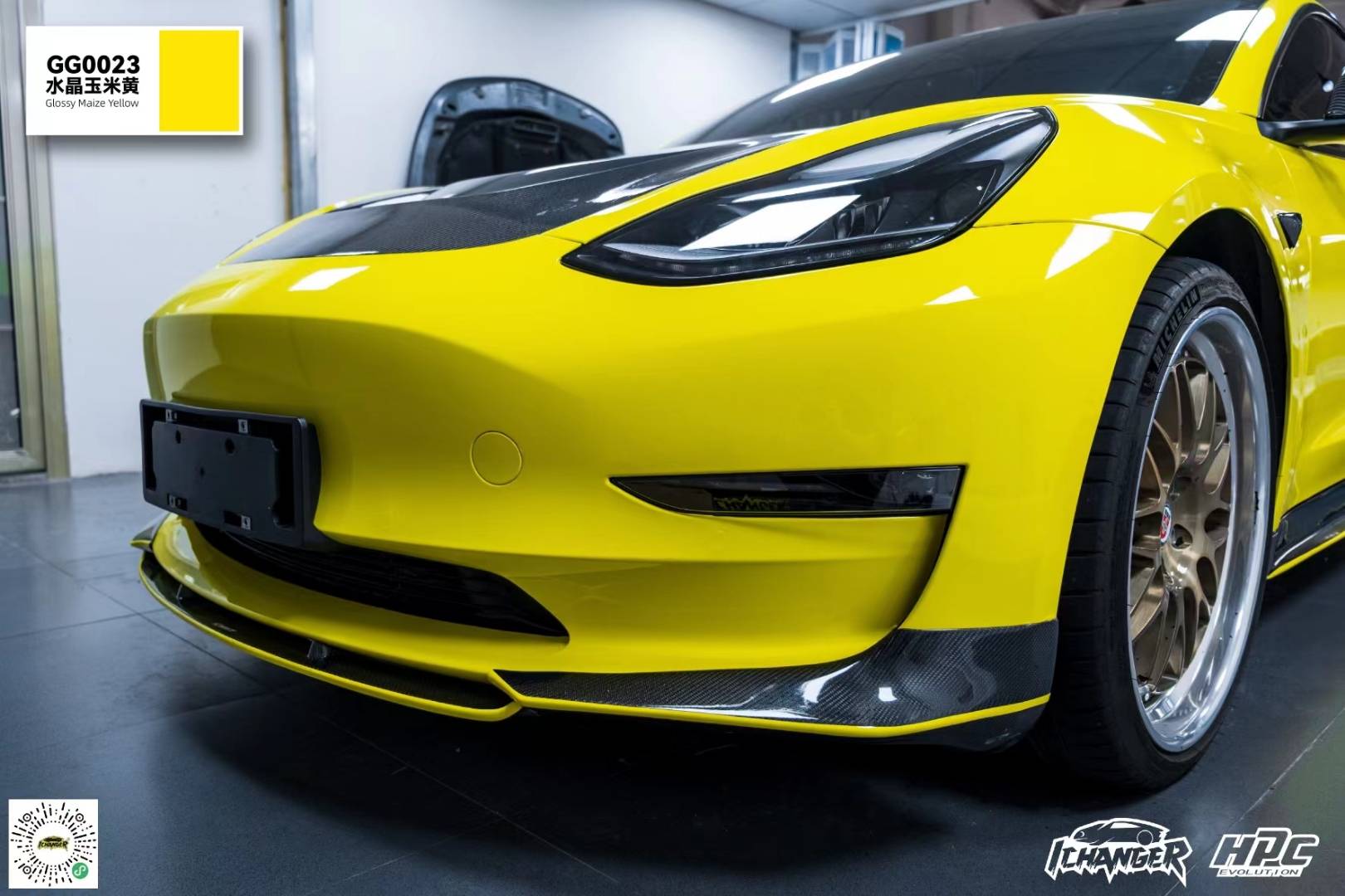 特斯拉 Mderl 3-Ichanger（ICR）改变者改色膜水晶玉米黄_型号_Mderl_水晶