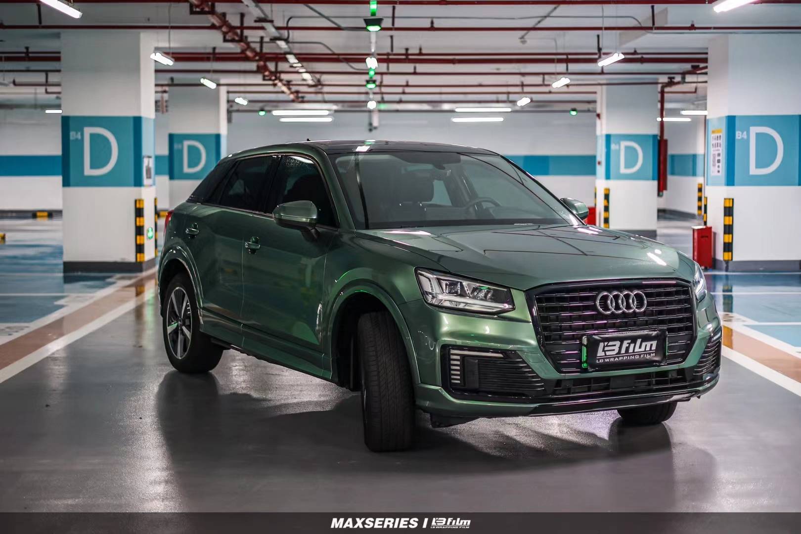 LBFILM改色膜：奥迪Q2L液态金属苍岭绿，浓郁复古的颜色_搜狐汽车_搜狐网