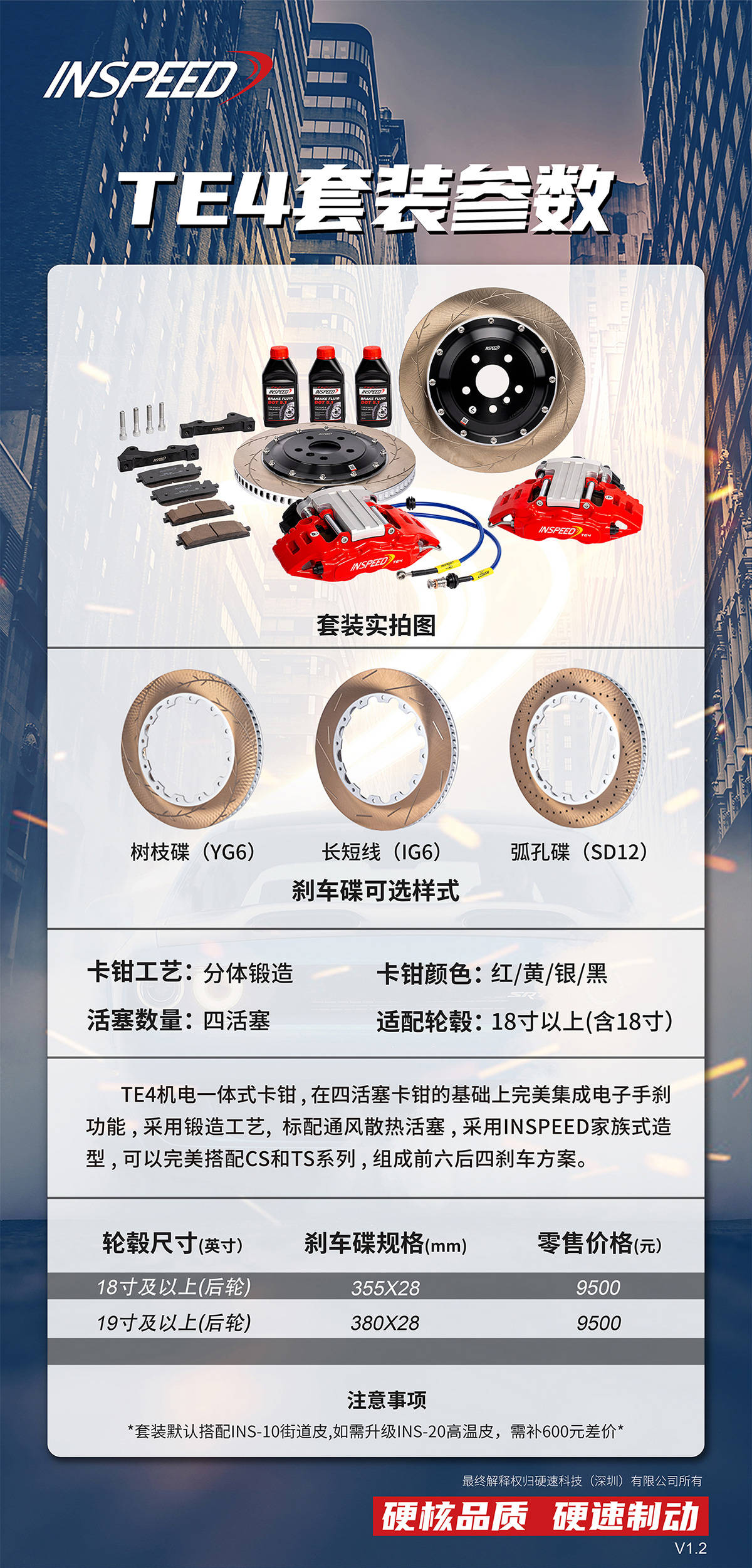 INSPEED硬速TE4后轮机电一体刹车正式发售_搜狐汽车_搜狐网