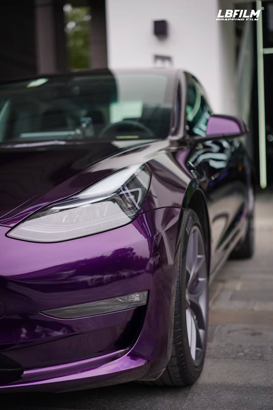 特斯拉model3P-LB改色膜厄瑞波斯紫，迷人的紫色系_搜狐汽车_搜狐网