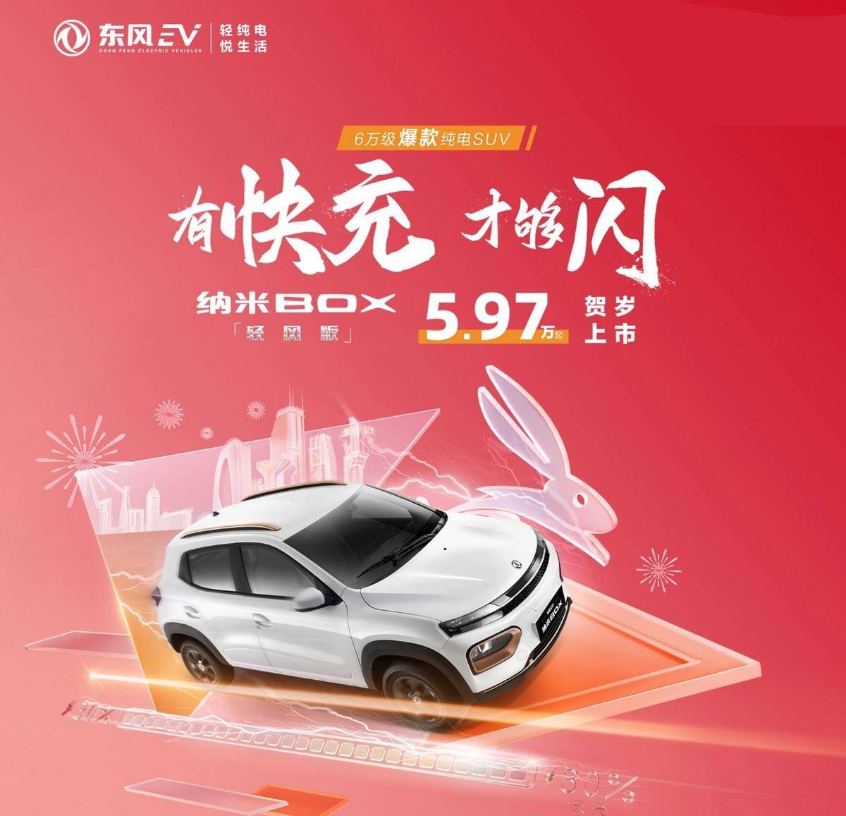 东风EV新能源纳米BOX轻风版201km在杭上市，售价仅5.97万元_搜狐汽车_搜狐网