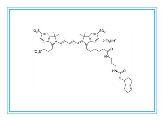 荧光染料Cy5 trans-cyclooctene，TCO-Cy5，CY5 反式-环辛烯标记生物分子_in_used_weight