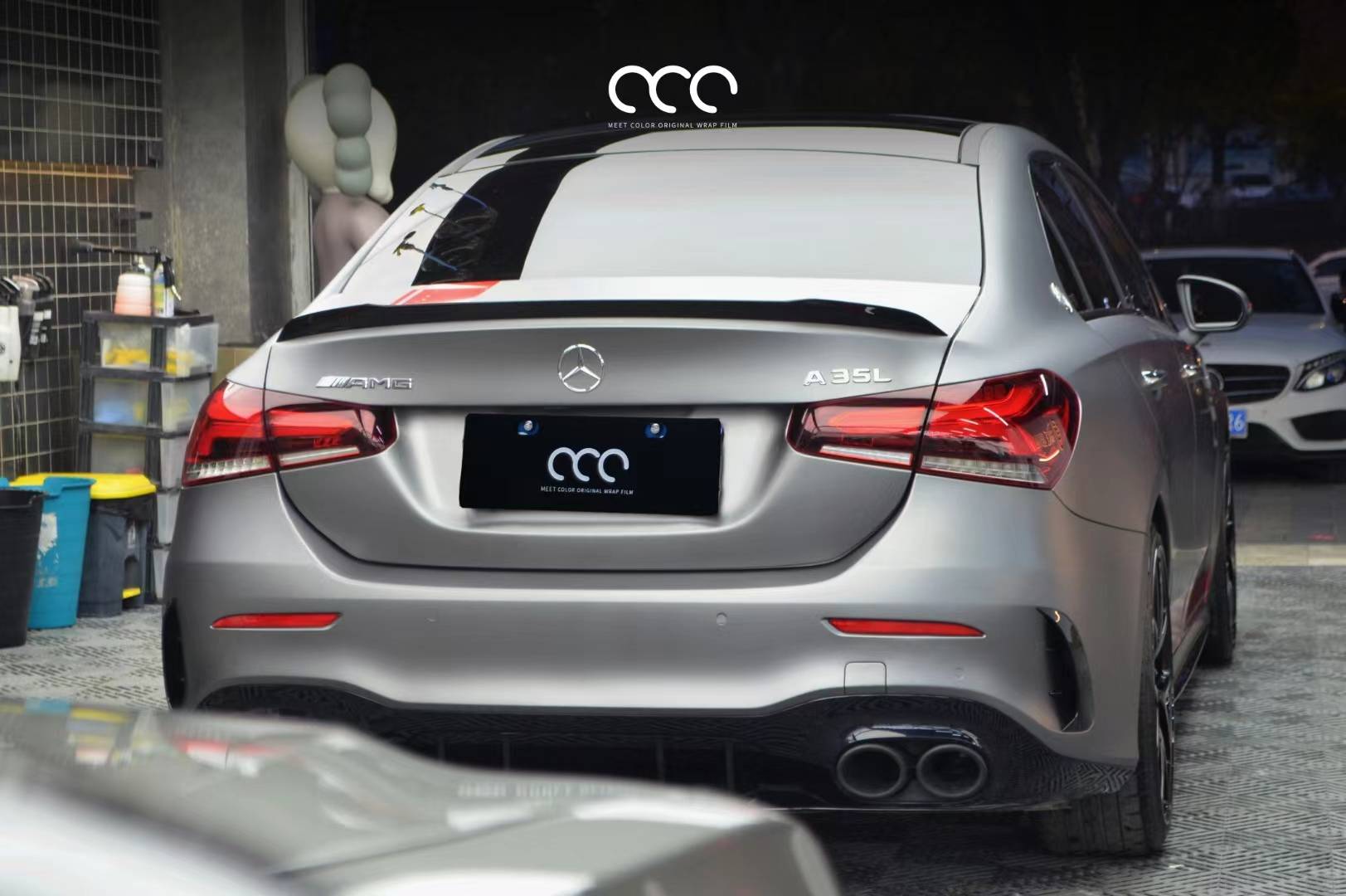 奔驰A35L漫彩改色膜山灰，巍巍如山 神秘深邃_搜狐汽车_搜狐网