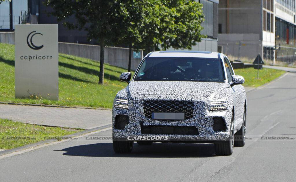 标准的大溜背轿跑式线条，捷尼赛思GV80 Coupe轿跑版测试谍照曝光_搜狐汽车_搜狐网