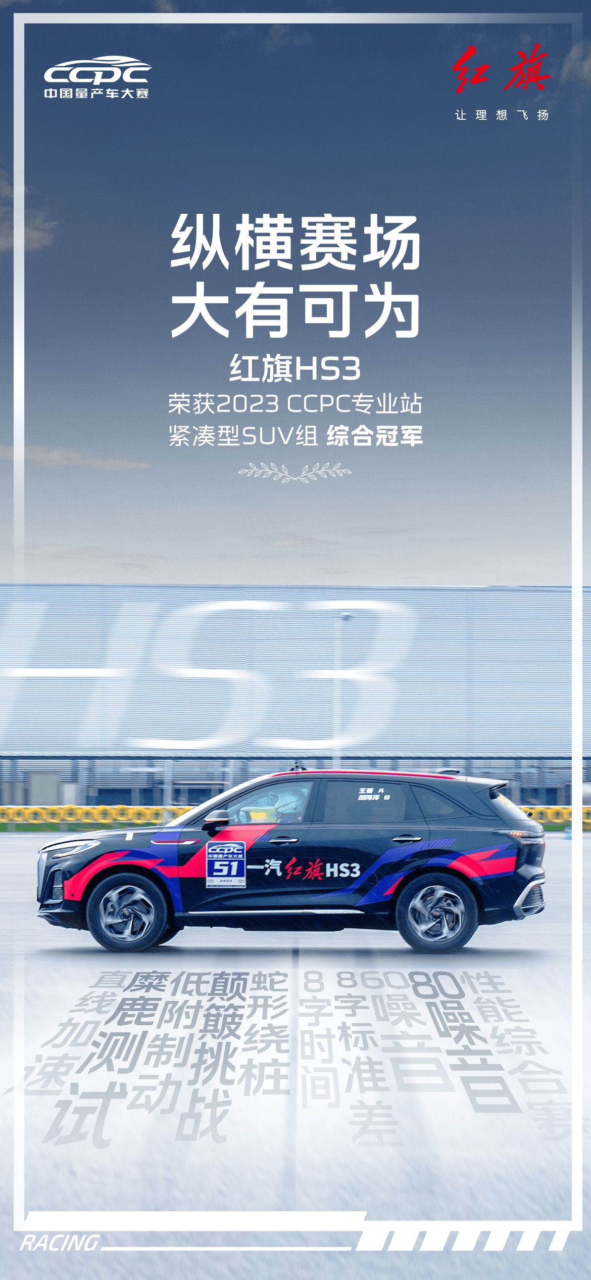 大有可为 红旗HS3斩获2023中国量产车大赛紧凑型SUV组年度总冠军_搜狐汽车_搜狐网