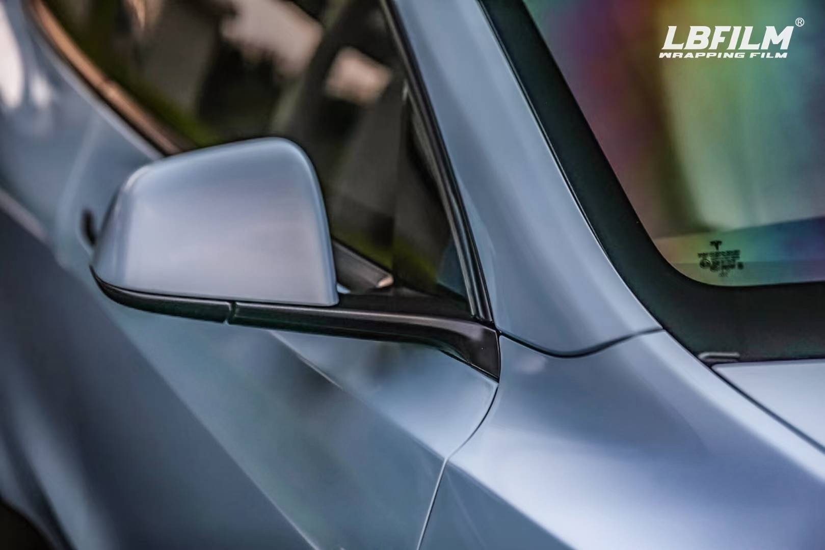 特斯拉modelY-LB改色膜马卡龙爵士蓝，甜而不腻的马卡龙色系_搜狐汽车_搜狐网