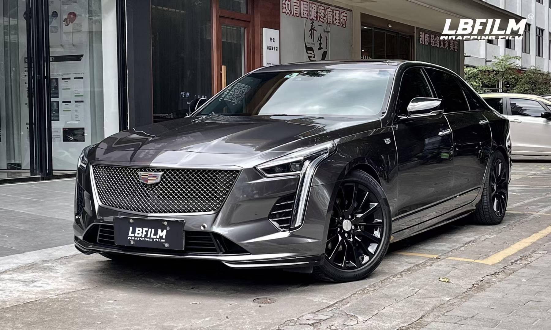 凯迪拉克CT6-LB改色膜液态金属乌木兰灰， 充满金属感_搜狐汽车_搜狐网