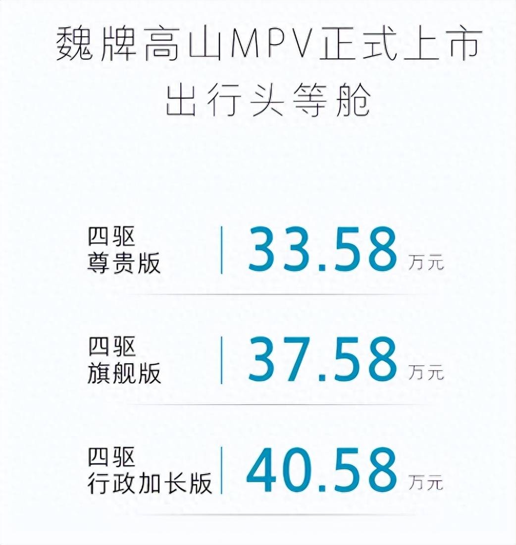 33.58万元起！魏牌高山MPV正式推出首款MPV产品_搜狐汽车_搜狐网