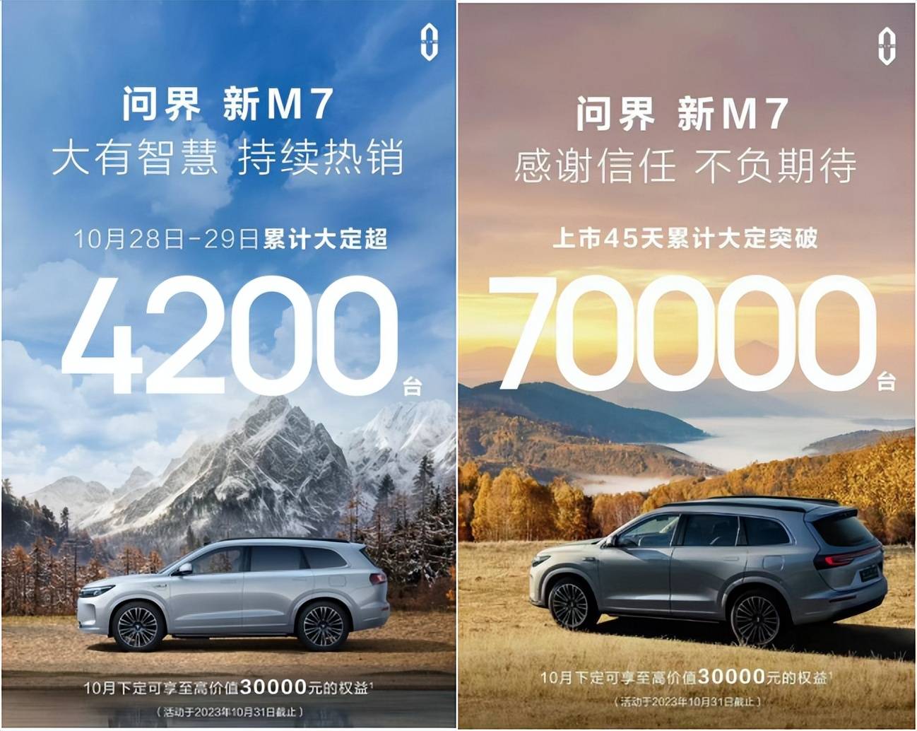 上市45天大定超7万台，AITO问界新M7开启多城交付_搜狐汽车_搜狐网