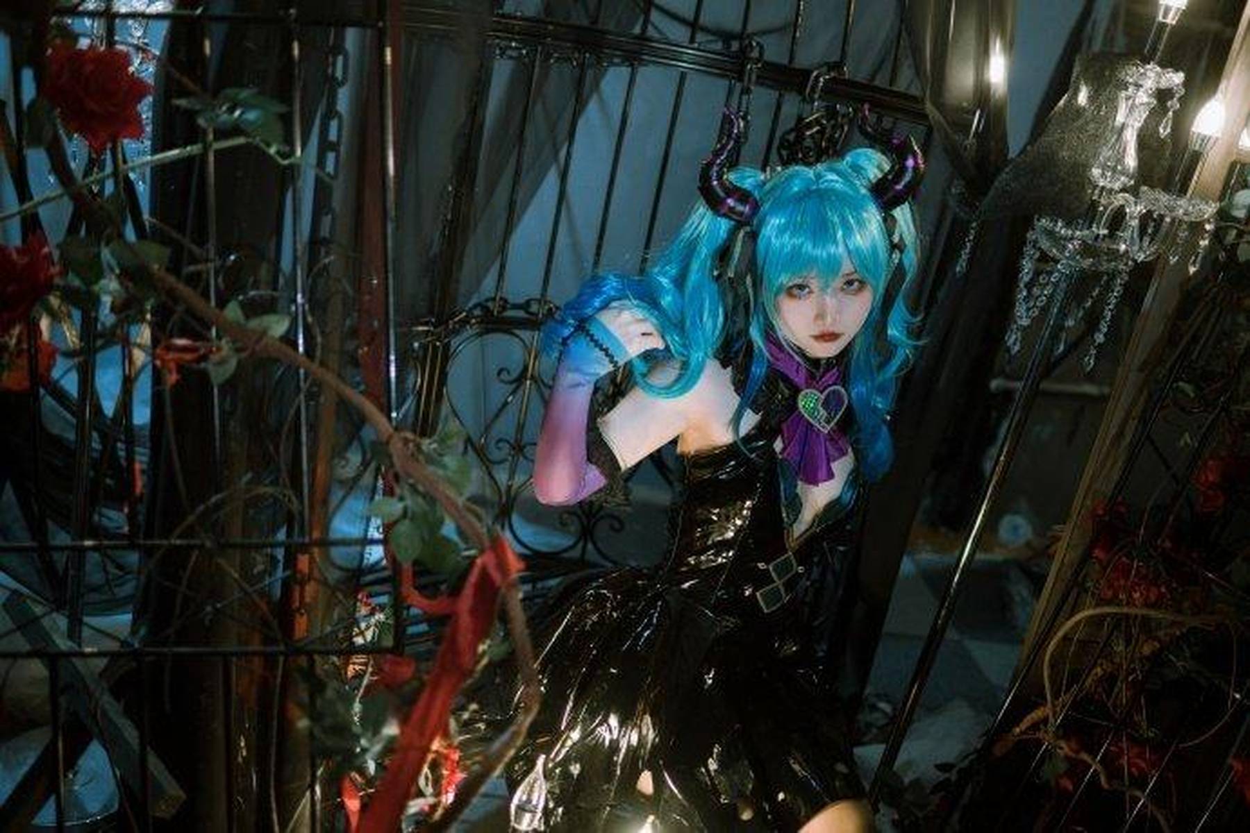 cos：miku小恶魔Cosplay正片9P-物部弥生