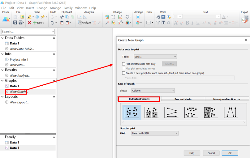 column图 | Graphpad prism8绘图教程 第七期_test