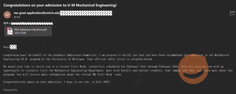 PHD捷报|全美TOP5！UMich ME PhD全奖！恭喜Nuts清华学员！_世界