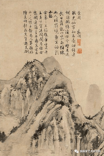 中国国画历代精品高清展：明 文征明 仿黄公望《溪阁闲居图》_赵宧光