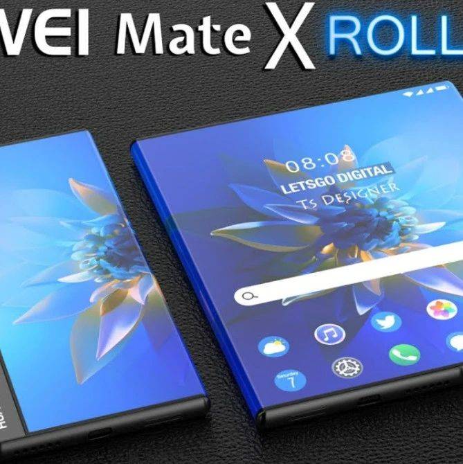 华为Mate X卷屏智能手机渲染图来了！_Galaxy