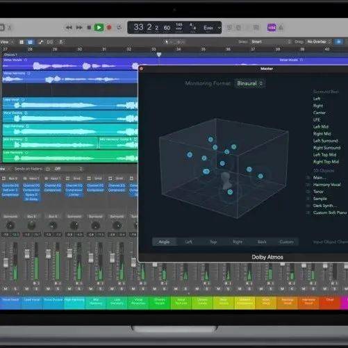 Logic Pro X 10.7跟着性能爆炸的M1新芯片一起到来直接创建空间音频_MacBook