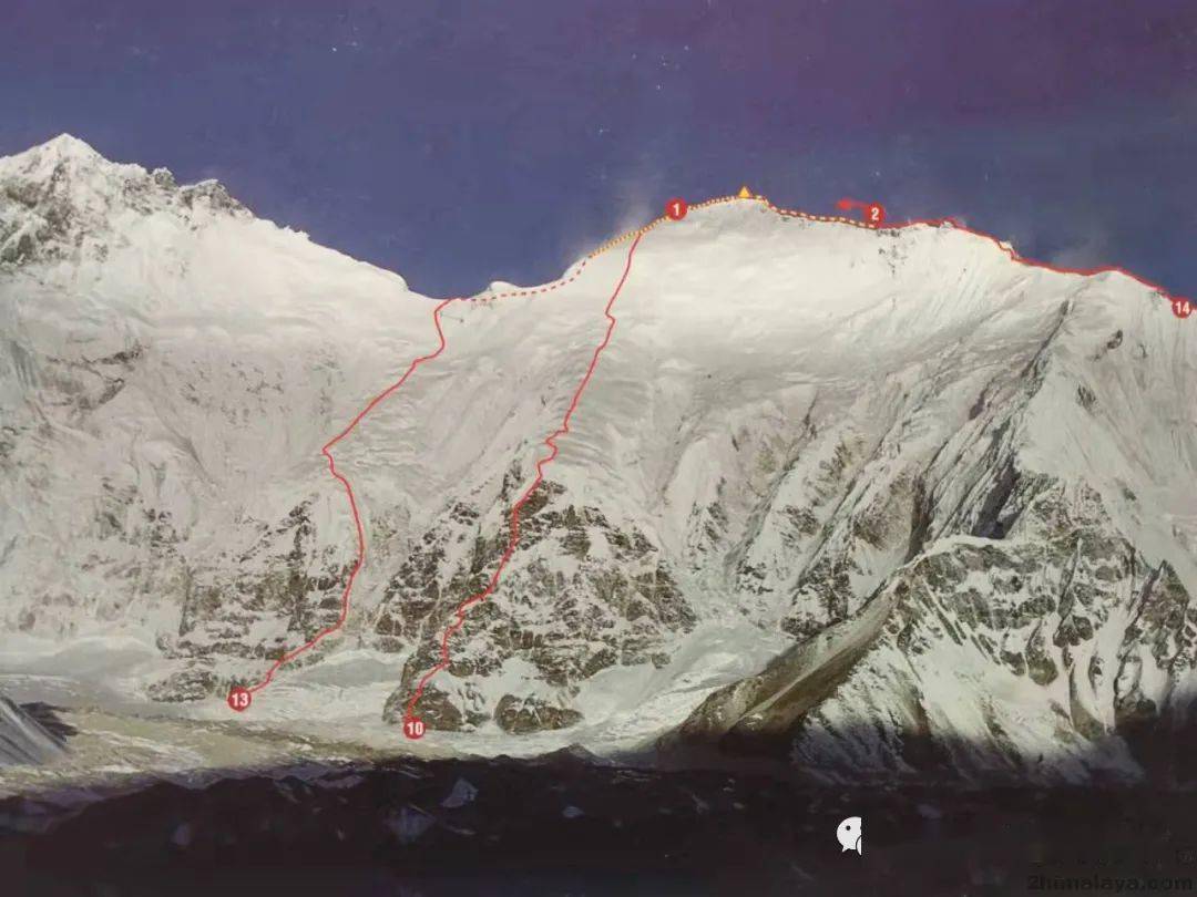 [中国/尼泊尔]珠穆朗玛峰的15条重要攀登线路_山峰