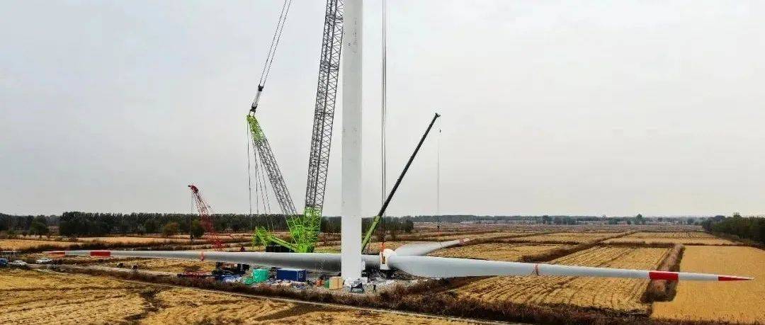 破当地记录！30MW分散式风电项目首台风机吊装成功_作业