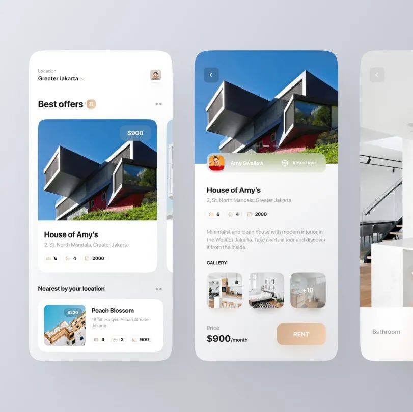 设计灵感：12 组房产 APP 界面设计_Rental_App_by