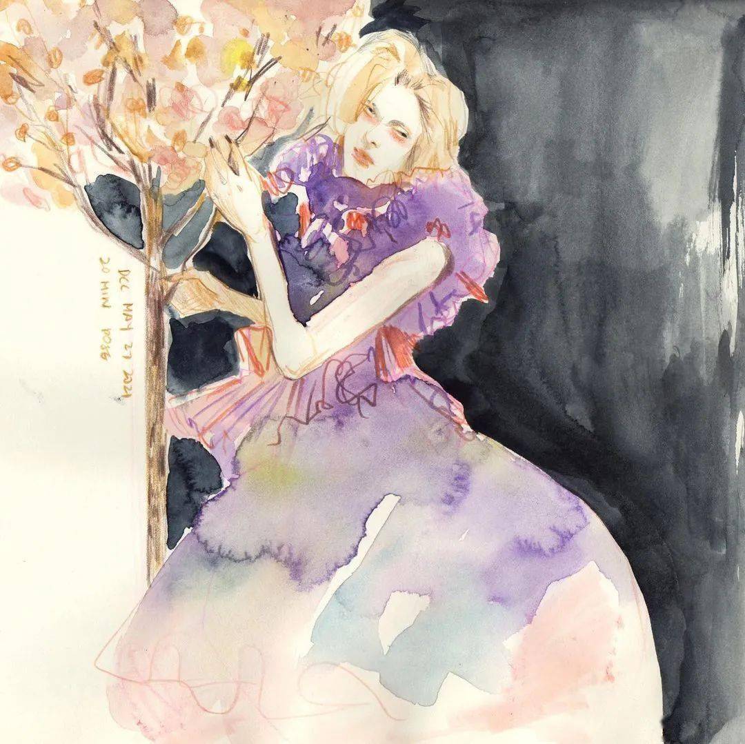 曾任圣马丁、UCA导师的Connie Lim如何绘制时装画？独树一帜的风格与多种材料交织打开了插画世界的大门_艺术_专业_工具