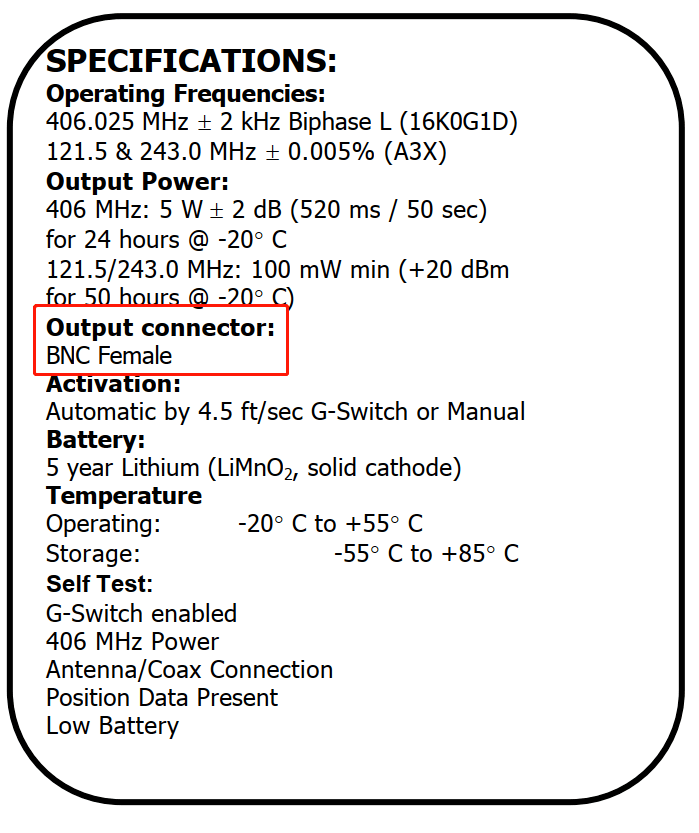 737CL固定式ELT测试_设备_发射_插头