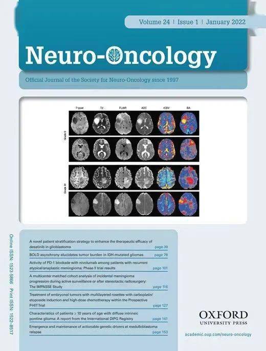【期刊速览】《Neuro-Oncology》2022年1月文章_研究_脊柱_肿瘤
