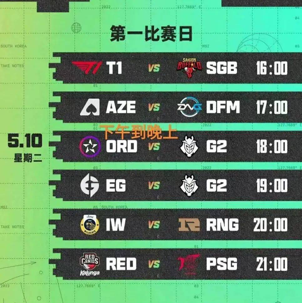 “Msi小组赛赛程图”火了，RNG出征名单公布，和PSG的比赛成焦点_msi_Lpl_战队