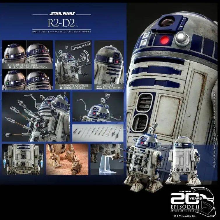新品预定~ HOTTOYS HT 1/6 星战前传 MMS650 C-3PO机器人 MMS651 R2-D2_侵略_星球_磁石