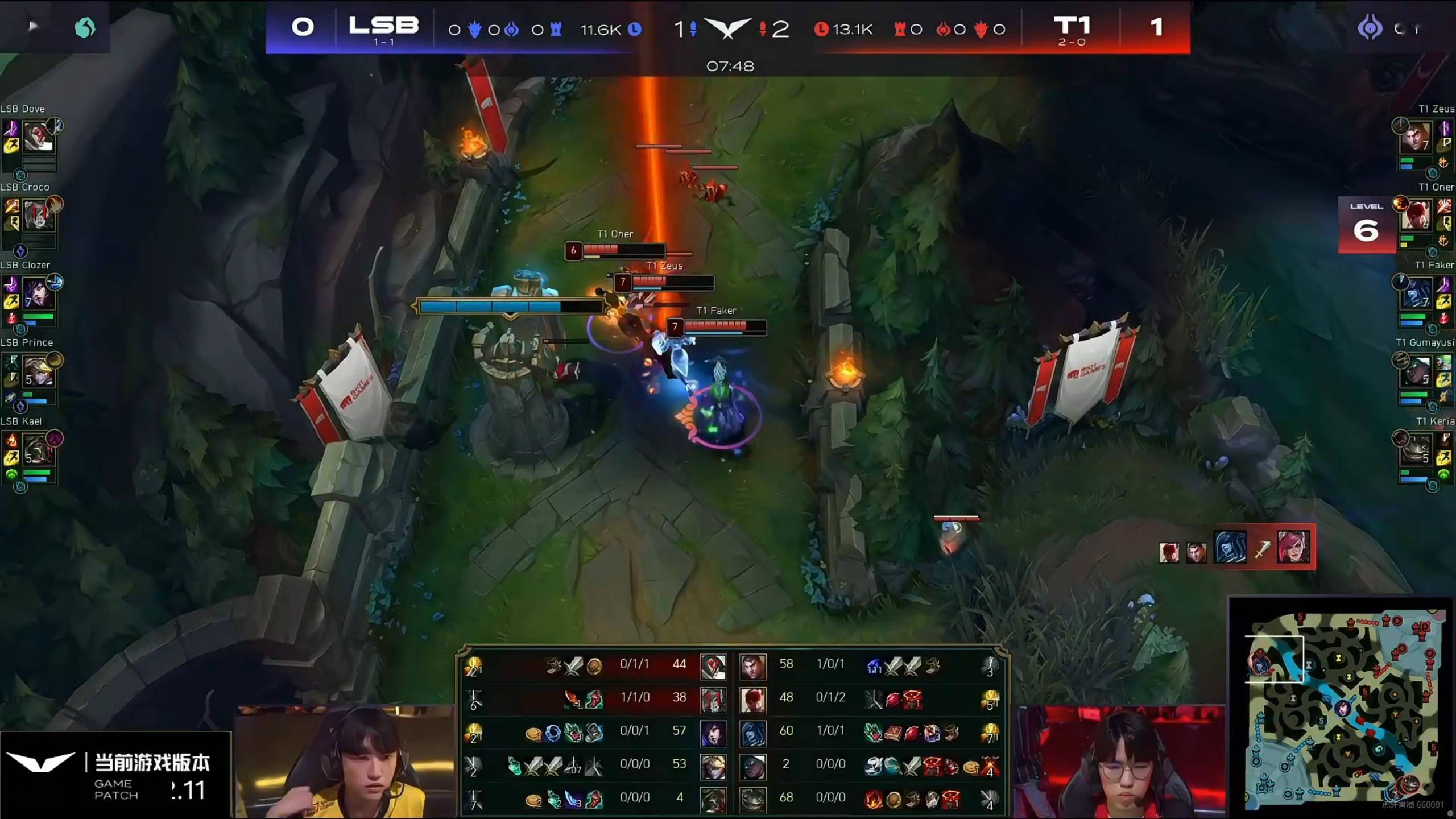 T1轻取LSB拿下联赛23连胜，创造新历史就在眼前，DK成为最大威胁_zeus_比赛_上中