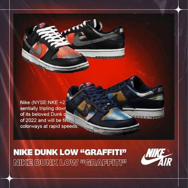 发售 | Nike Dunk Low「Graffiti」Pack 涂鸦风格_限量_顾客_登记