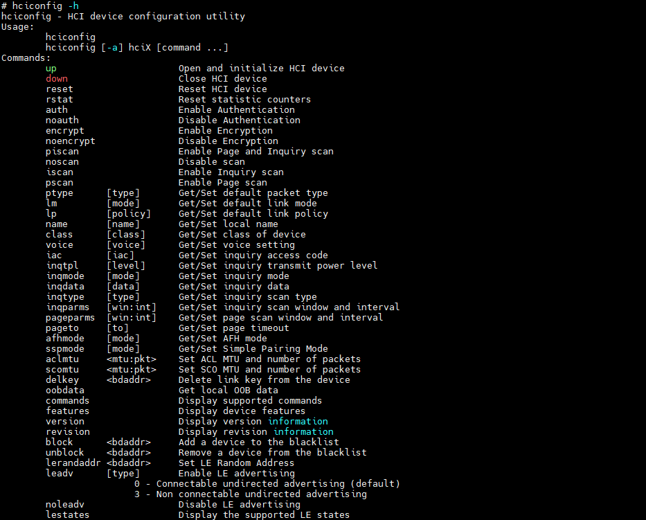 常用蓝牙调试工具【集合汇总】_hciX_命令_设备