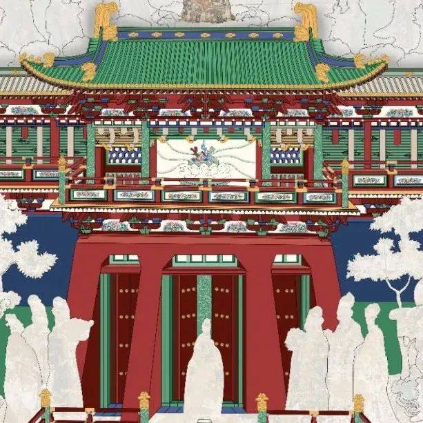 学术丨高平开化寺北宋壁画兜率天宫建筑图像解读_弥勒_画面_场景