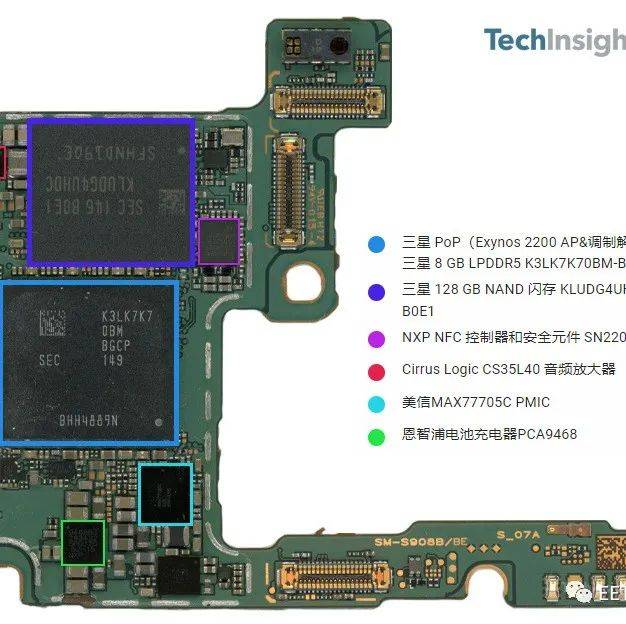 三星Galaxy S22 Ultra拆解，主要芯片介绍_设计_边框_机身
