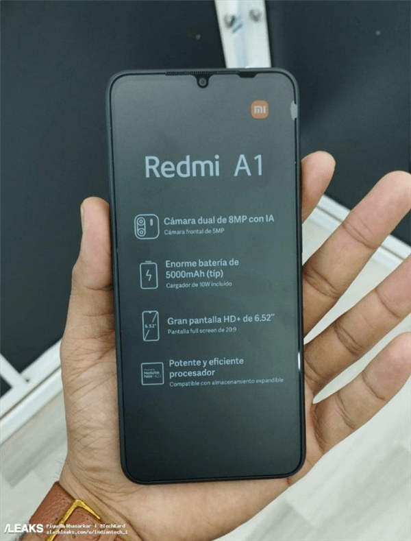 Redmi A1真机照泄露：192g机身塞进5000mAh电池 设计神似小米11_mm_屏幕尺寸_光圈