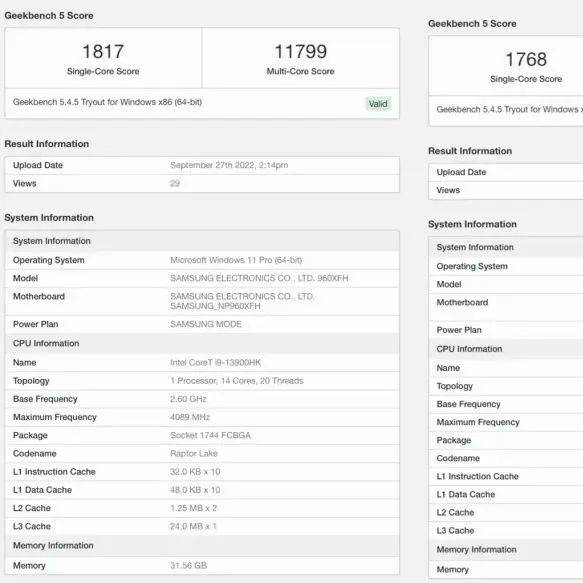英特尔 i9-13900HK / i7-13700H 移动处理器首次曝光：依旧 6 大核 + 8 小核_基础_Cove_Lake