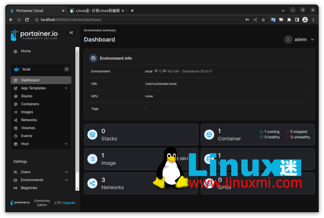 Linux 上轻量级 Docker 的 GUI 管理器入门_Pulling_www_容器