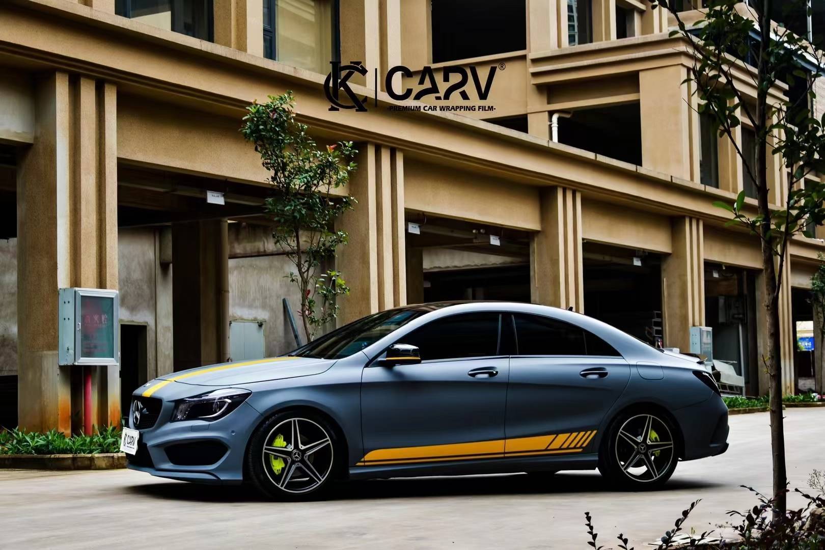 奔驰CLA200卡孚CARV改色膜消光纳多灰，越看越耐看_搜狐汽车_搜狐网