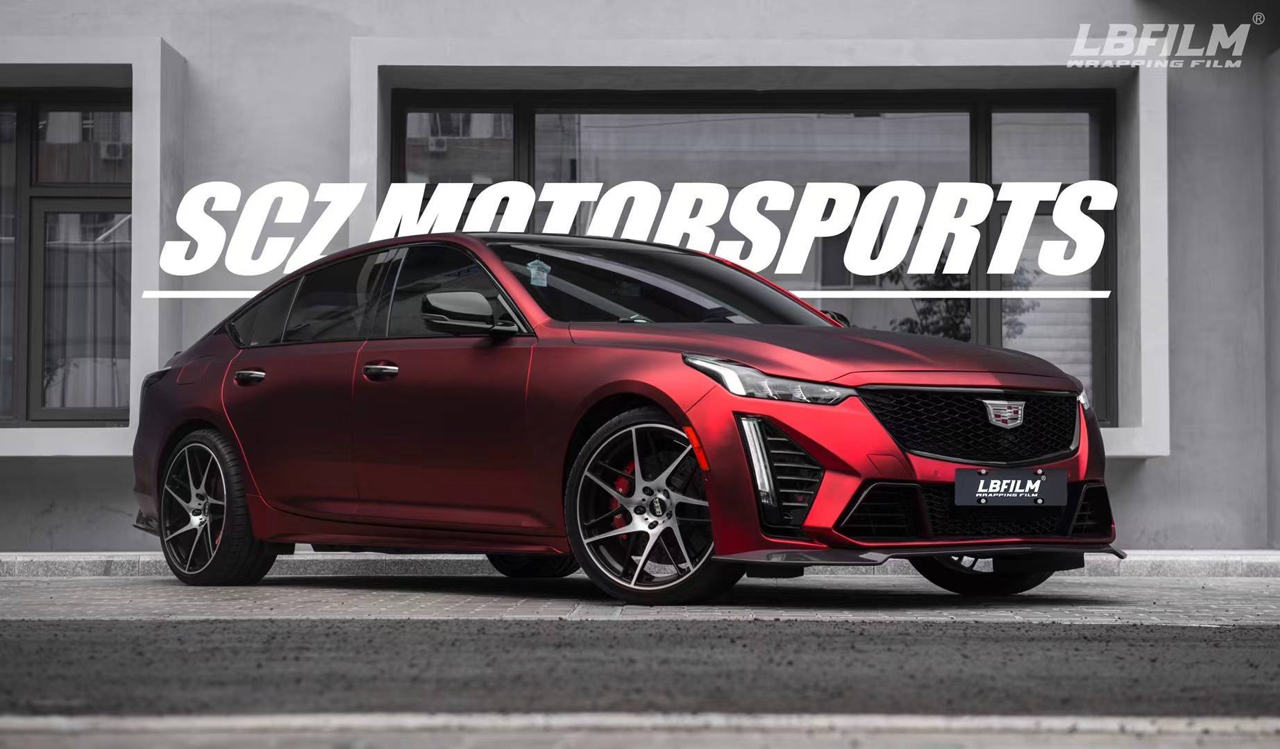 凯迪拉克CT6-LB改色膜罗曼尼红，带有金属质感的正红_搜狐汽车_搜狐网