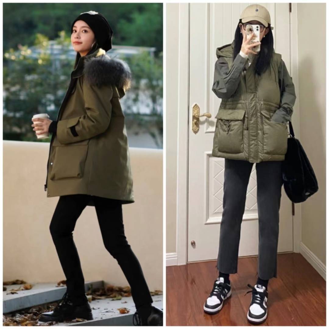 军绿色搭配这10个颜色美出高级感，气质稳重不沉闷_look_卫衣_外套