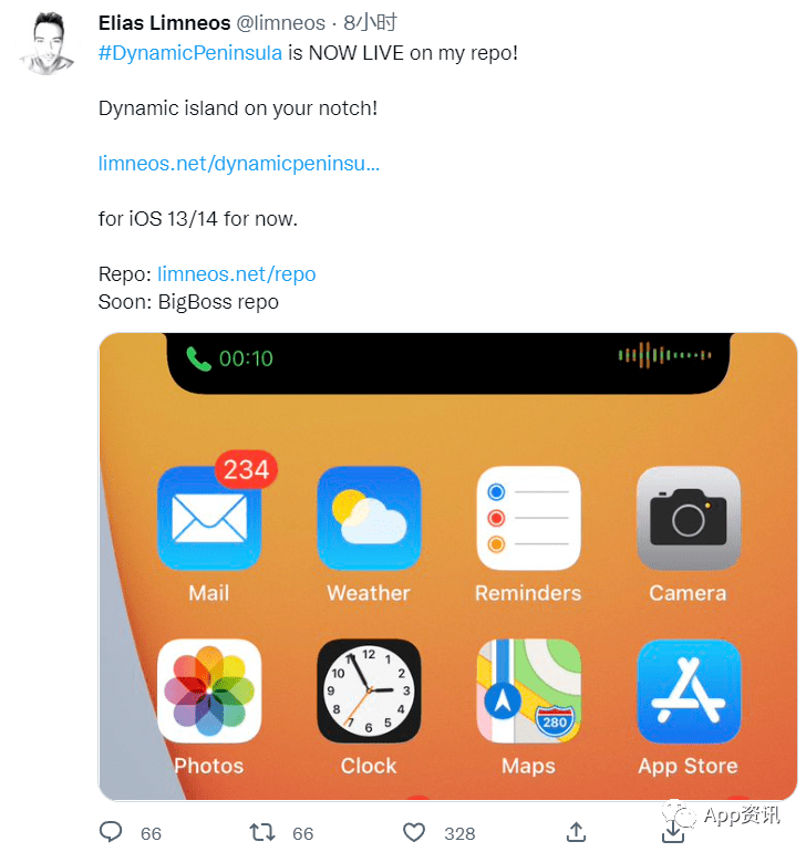 iPhone 越狱开发者设计出“灵动刘海”，支持 iOS 13 ~ 15.7_工具_功能_事件